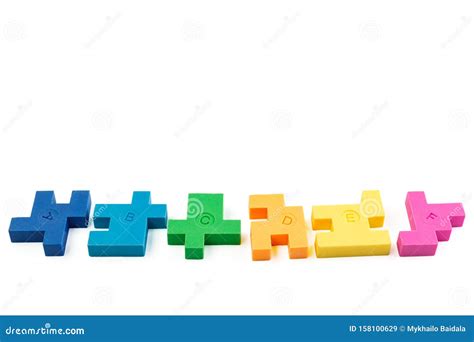 Cube Puzzle Of Multi Colored Rubber Shapes Concept Of Decision Making Process Creative