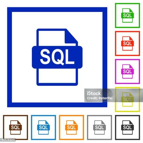 sql 파일 평면 액자 아이콘 형식 0명에 대한 스톡 벡터 아트 및 기타 이미지 0명 데이터 디자인 istock