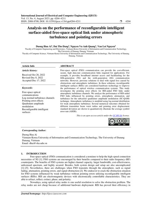 Pdf Analysis On The Performance Of Reconfigurable Intelligent Surface Aided Free Space Optical