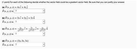 Solved 1 Point For Each Of The Following Decide Whether