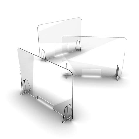 Clear Acrylic Safety Screen Desktop Plexiglass Protection Sneeze Barrier Guard Desktop Sneeze