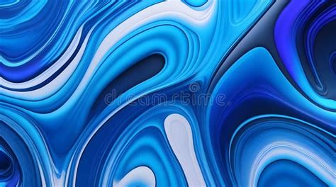 Abstract Blue Background With Smooth Lines And Waves Computer