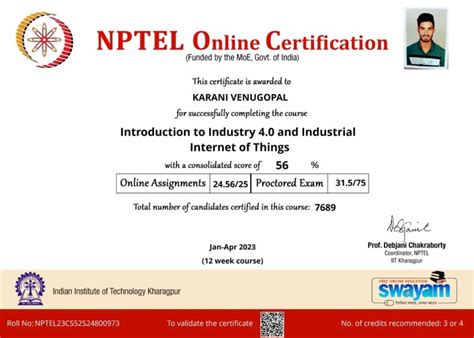 Karani Venugopal On Linkedin Introduction To Industry 40 And Iot Nptel