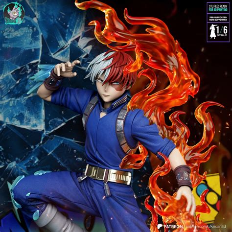 Shoto Todoroki Stl My Hero Academia Epic Stl Files For 3d Printing