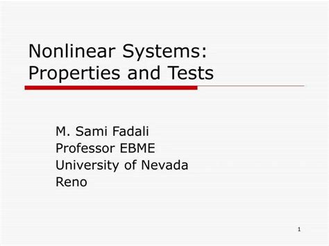 PPT Nonlinear Systems Properties And Tests PowerPoint Presentation Free Download ID 724823