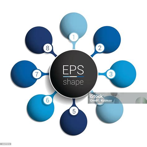 서클 인포그래픽 형판 원형 낚시그물 도표 그래프 프리젠테이션 차트별 3차원 형태에 대한 스톡 벡터 아트 및 기타 이미지 3차원 형태 4 8 Istock