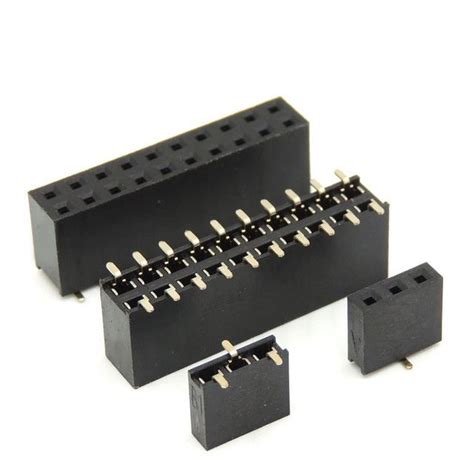 Smt Type Pcb Pin Header Double Row 2 To 40 Pin Customized High H2 0mm Pin Header Connector