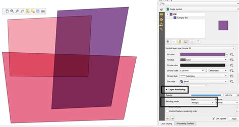 Qgis Styling Overlapping Polygons Of Different Layers Geographic