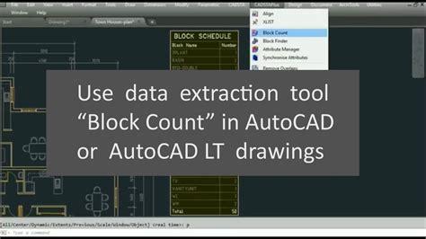 Use Data Extraction Tool Block Count AutoCAD AutoCAD LT YouTube