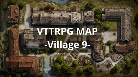 vttrpg village battlemap village terrain fantasy battle map etsy