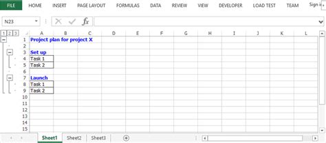 Create Nested Groups In Excel In Java