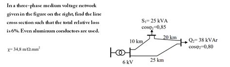 Solved In A Three Phase Medium Voltage Network Given In The
