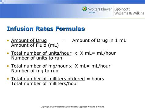 Ppt Chapter 9 Special Types Of Intravenous Calculations Powerpoint Presentation Id 3334672