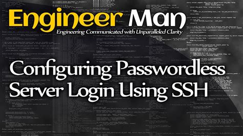 Configuring Passwordless Server Login Using Ssh Youtube