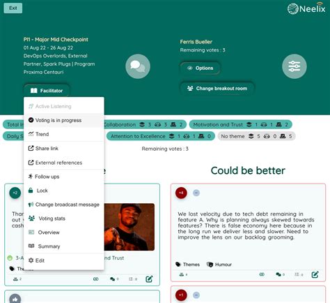 Agile Retrospectives Guide Neelix Platform