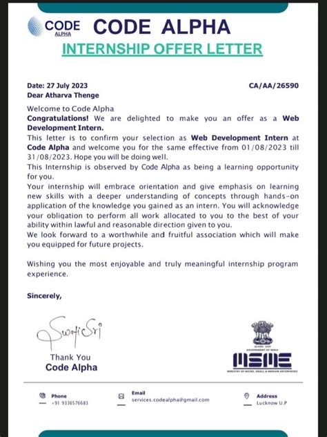 Atharva Thenge On Linkedin Codealpha Webdevelopment Internship