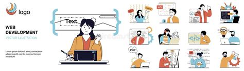 Web Development Flat Illustrations Stock Illustration Illustration Of
