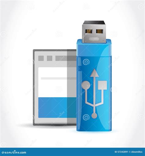Usb Stick And Memory Card Illustration Design Stock Illustration Illustration Of Archive