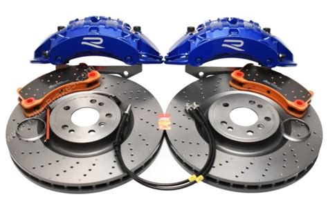 Front Brembo 6pot Brake Kit 375x36mm Brembo Drilled Brake Discs Dba