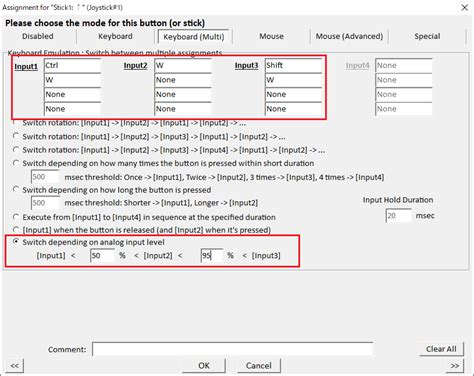 TIPs How To Change The Key Assignment Based On The Analog Stick Input Level JoyToKey