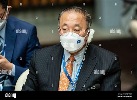 New York Ny September 23 2022 Ambassador Zhang Jun Of China