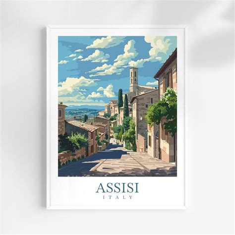 Assisi Travel Print Wall Art Italy Wall Hanging Assisi Home Decoration Assisi T Art Lovers