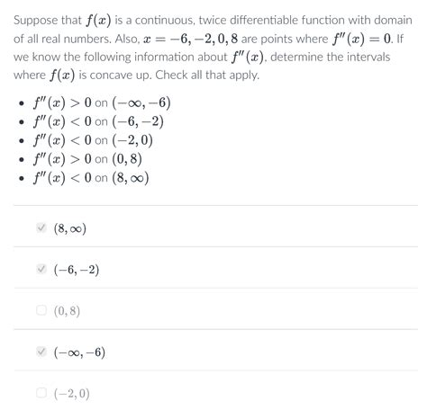 Solved Suppose That F X Is A Continuous Twice