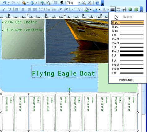 Publisher 2003 Formatting Lines And Backgrounds