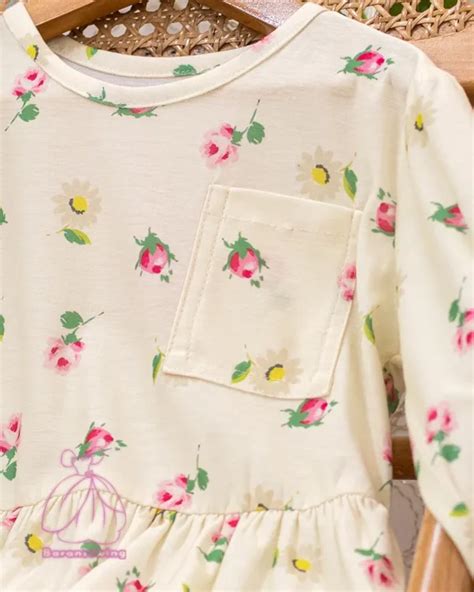 پیراهن لاله گل ریز پوشاک باران