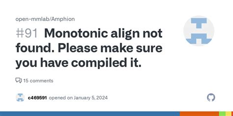 monotonic align not found please make sure you have compiled it