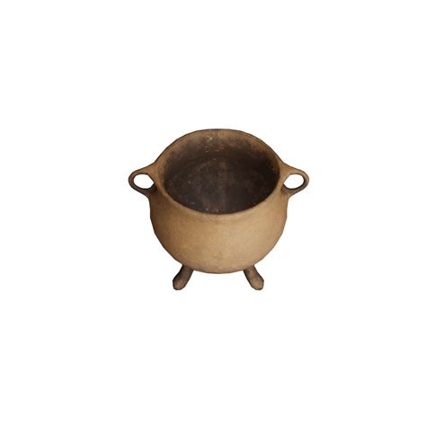 Low Polygon Ancient Cauldron Clay Pot 3d Model Game Ready Asset
