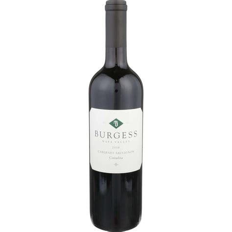 Burgess Cellars Cabernet Sauvignon Hillside Vineyards Napa Valley 2016