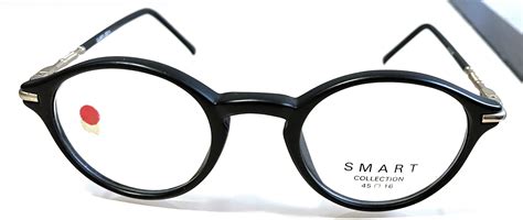 New Black Smart Eyeglasses Roundish Frames W Unique Temples