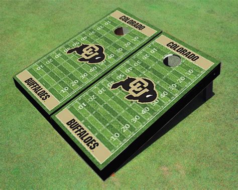 University Of Colorado Gold Matching Football Field Custom Cornhole
