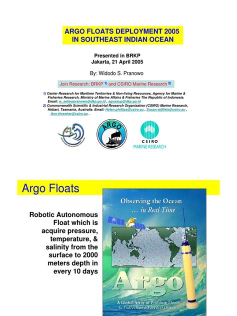 Argo Float Deployment 2005 In Southeast Indian Ocean Pdf