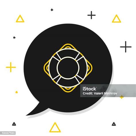 흰색 배경에 격리 된 라인 Lifebuoy 아이콘 구명벨트 기호 다채로운 개요 개념 벡터 구명 기구에 대한 스톡 벡터 아트 및 기타 이미지 Istock