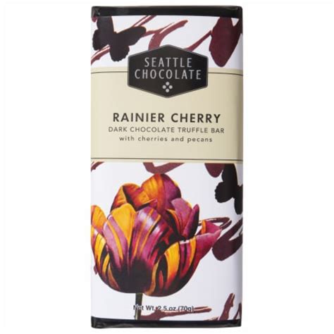 Seattle Chocolate Rainier Cherry Dark Chocolate Truffle Candy Bar 25
