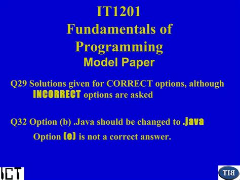 Preparing For Bit Bit Semester 1 Examination 2001 Ppt