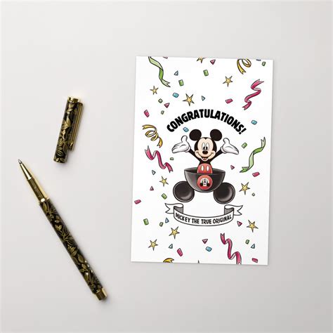 Mickey Mouse Cute Congratulations Grad T Standard Postcard Etsy