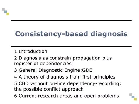Ppt Consistency Based Diagnosis Powerpoint Presentation Free Download Id6048062