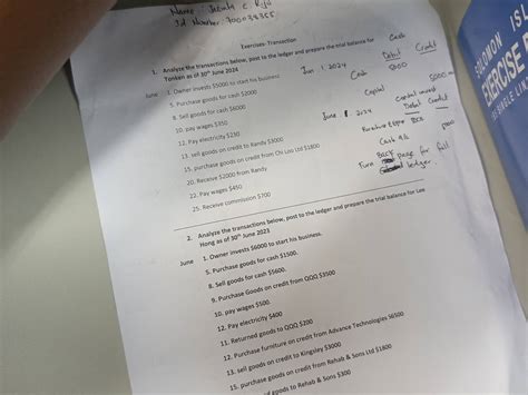 1 Analyze The Transactions Below Post To Studyx