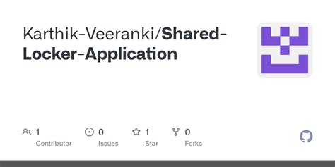 Github Karthik Veeranki Shared Locker Application