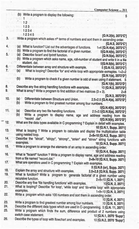 Neb Class 12 Computer Science Past Year Question Collection Nepali Educate Nepali Educate