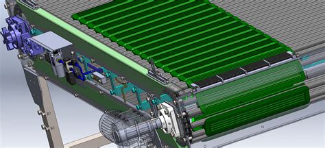 Industrial 3d Model Lane Separation Conveyor Carton Sorting Conveyor