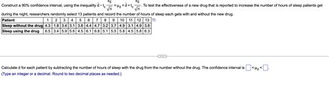 solved construct a 90 confidence interval using the