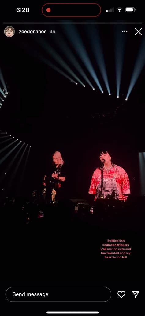 Phoebe And Billie Eilish Singing Motion Sickness From Zoedonahoes Ig R Phoebebridgers