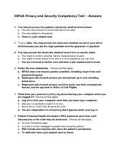HIPAA Questions Melissa Pdf HIPAA Privacy And Security Competency Test Answers You