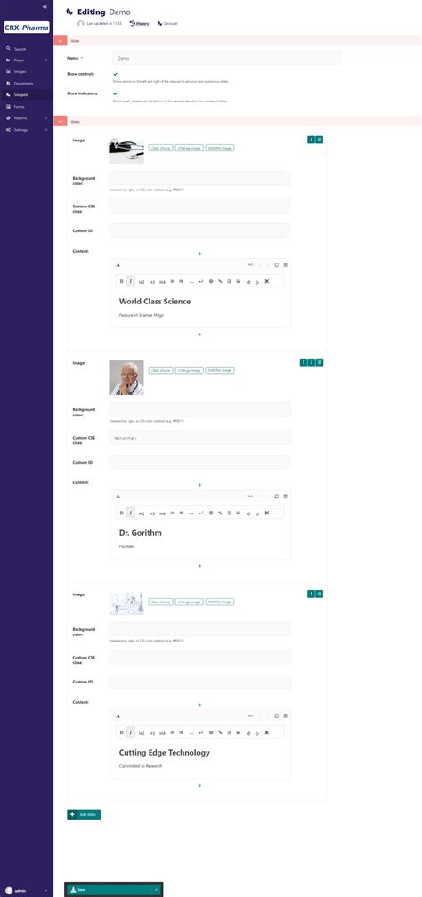 Carousel Block — Wagtail Crx Documentation