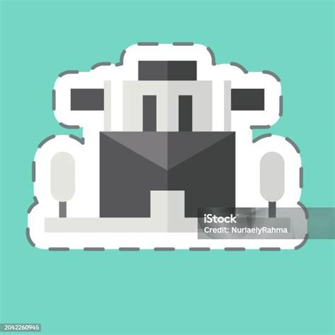 스티커 라인 컷 우체국 우체국 기호와 관련이 있습니다 심플한 디자인 편집 가능 간단한 일러스트레이션 개념에 대한 스톡 벡터 아트 및 기타 이미지 Istock