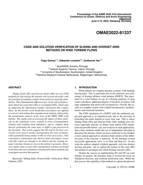 Pdf Code And Solution Verification Of Sliding And Overset Grid Methods On Wind Turbine Flows